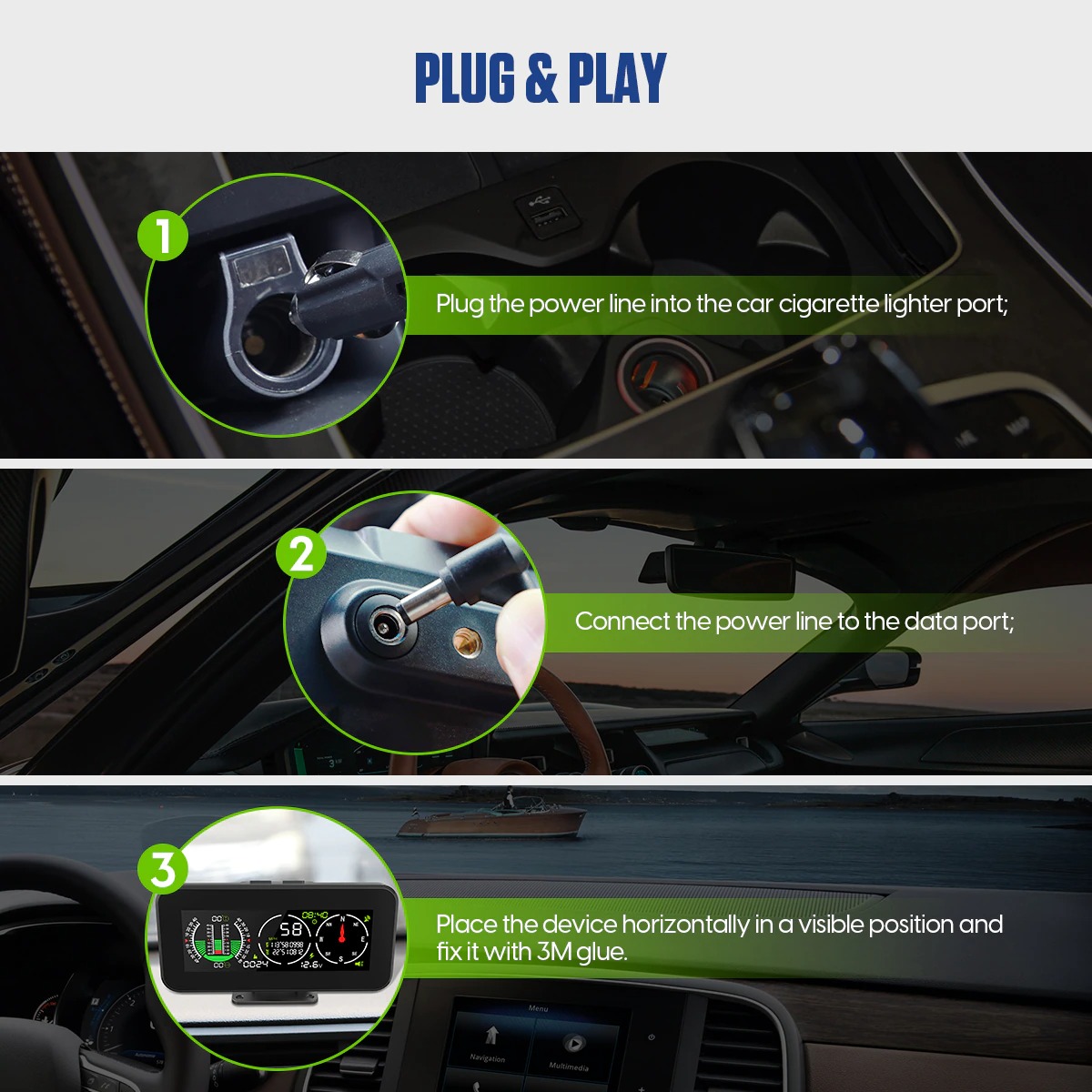 Auto Compass | Dashboard Compass | The Survival Island