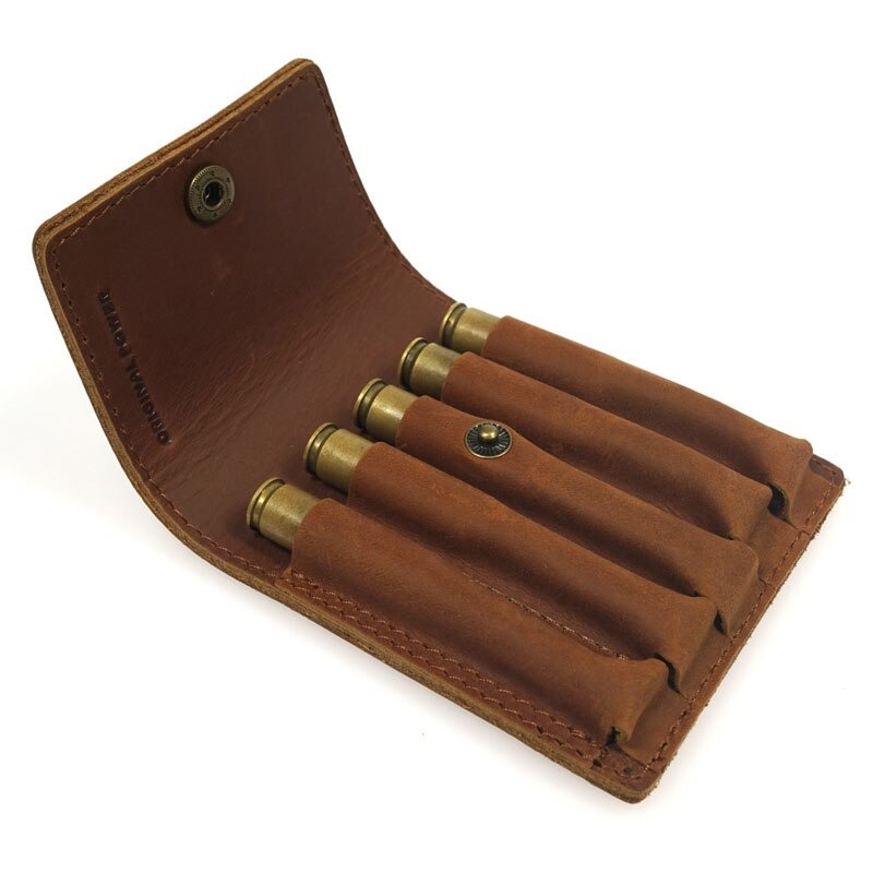 Leather Ammo Pouch | Rifle Bullet Holder | The Survival Island