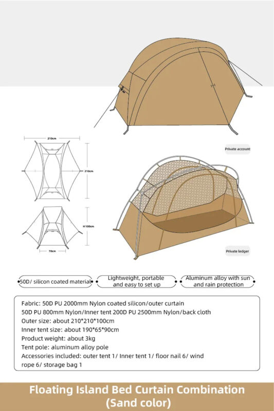 Cot Tent | Raised Tent | Off Ground Tent | Solo Tent | Survival Island