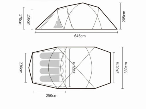 Four Person Tent | 4 Man Tent | Two Room Tent | Survival Island