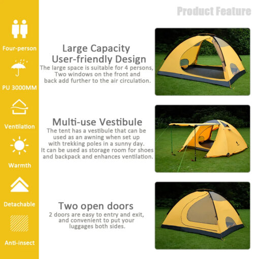 4 Person Dome Tent | 4 Man Tent | Tent 4 Person | Survival Island