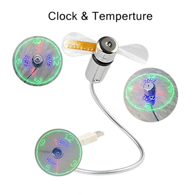 LED Clock Fan | USB Clock Fan | Mini Desk Fan | The Survival Island