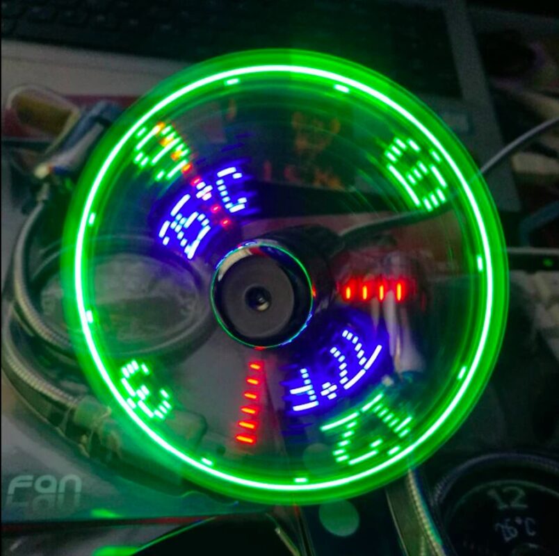 LED Clock Fan | USB Clock Fan | Mini Desk Fan | The Survival Island