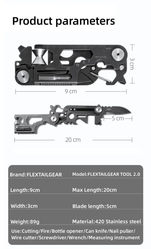 Survival Multitool | Mini Multi Tool | Escape Tool | Survival Island