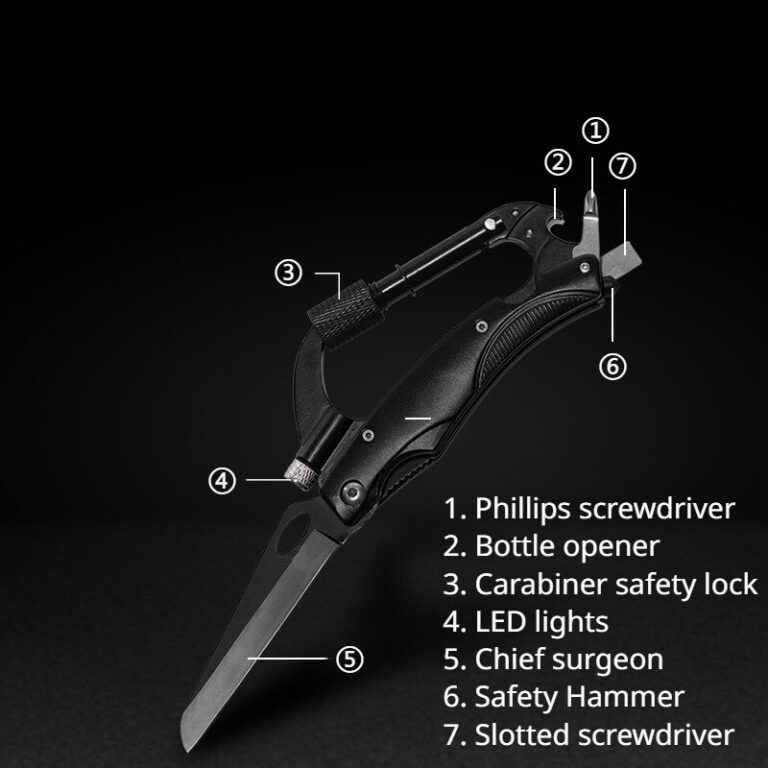 Carabiner Knife Combo | Multi Tool Carabiner | The Survival Island