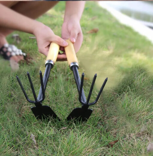 Hoe Rake | Rake Hoe | 3 Prong Garden Tool | The Survival Island