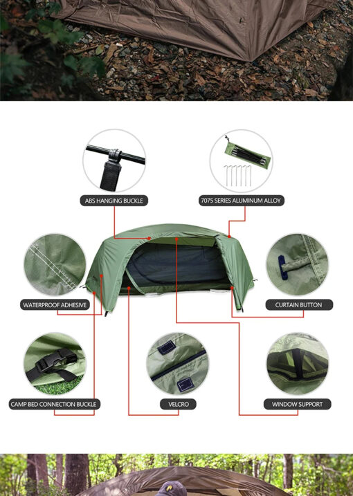 Military One Man Tent | Stealth Camping Tent | The Survival Island