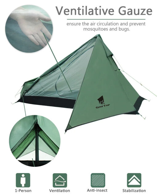 Poleless Tent | Trekking Pole Tent | 1 Man Tent | The Survival Island