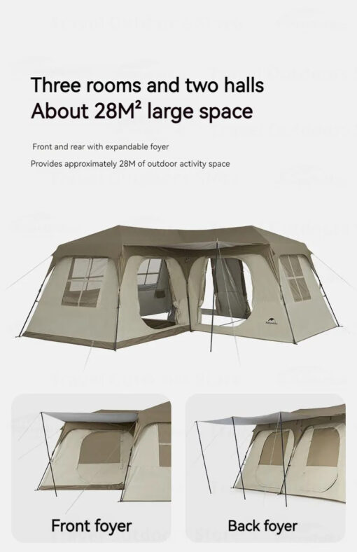 3 Room Tent | 9 Person Tent | House Tent | The Survival Island