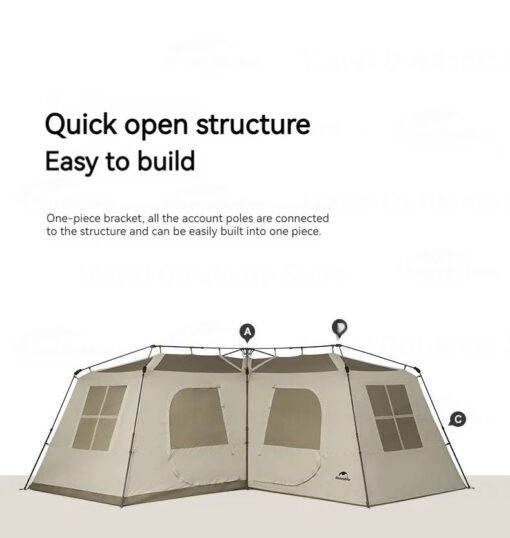 3 Room Tent | 9 Person Tent | House Tent | The Survival Island