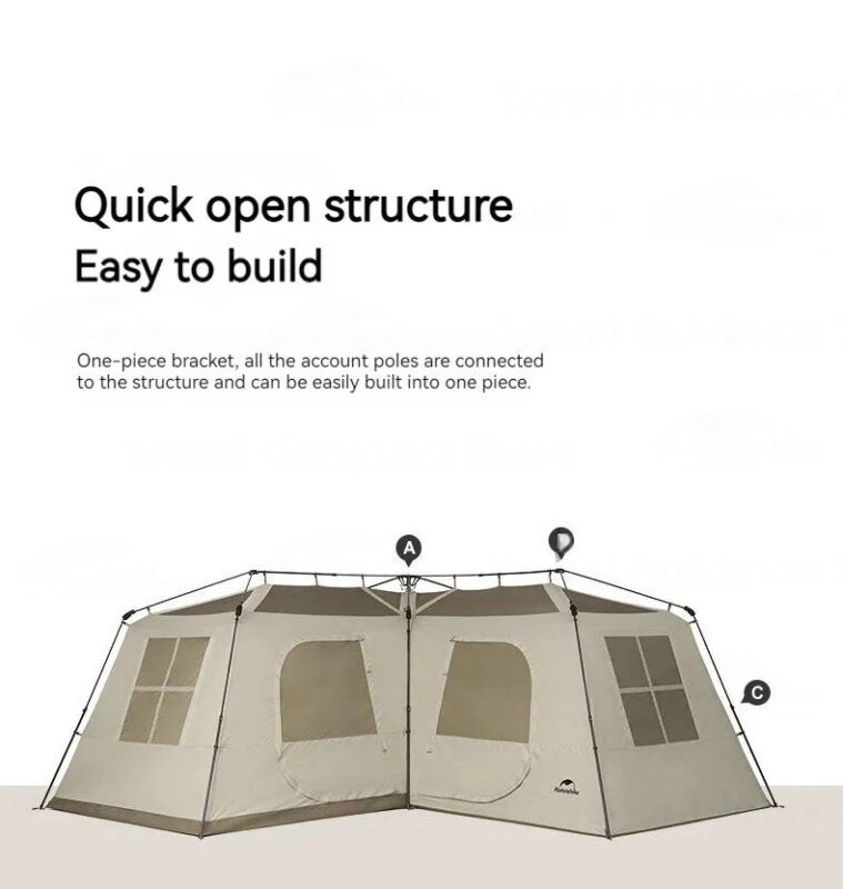 3 Room Tent | 9 Person Tent | House Tent | The Survival Island