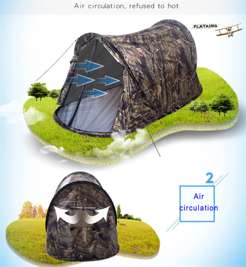Camo Pop Up Tent | Automatic Tent | 1 Person Tent | The Survival Island